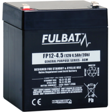 Batterie FULBAT AGM plomb Etanche FP12-4.5 (T1) 12 volts 4,5 Amps