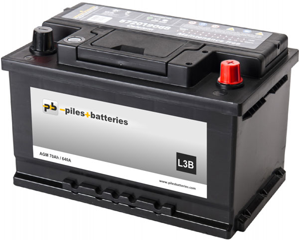 Batterie de démarrage L3B 12V 70Ah / 640A