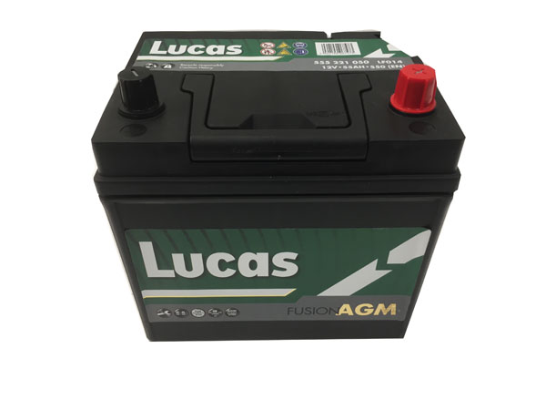Batterie de démarrage Lucas Fusion AGM D23 LF014 12V 55Ah / AUX