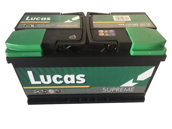 Batterie de démarrage Lucas Supreme LB4 LS110 12V 90Ah / 800A